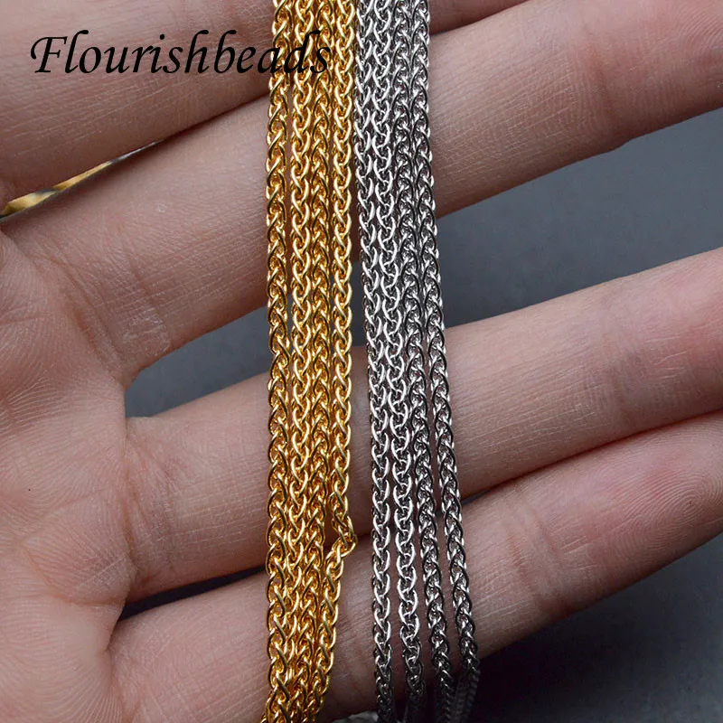 Wholesale Gold Plated 1.5mm 2mm Wheat Chain Chopin Chain Necklace For ...