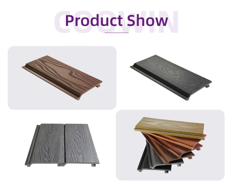 3D Embossed WPC Waterproof Wood Grain Exterior Cladding Outdoor Wall ...