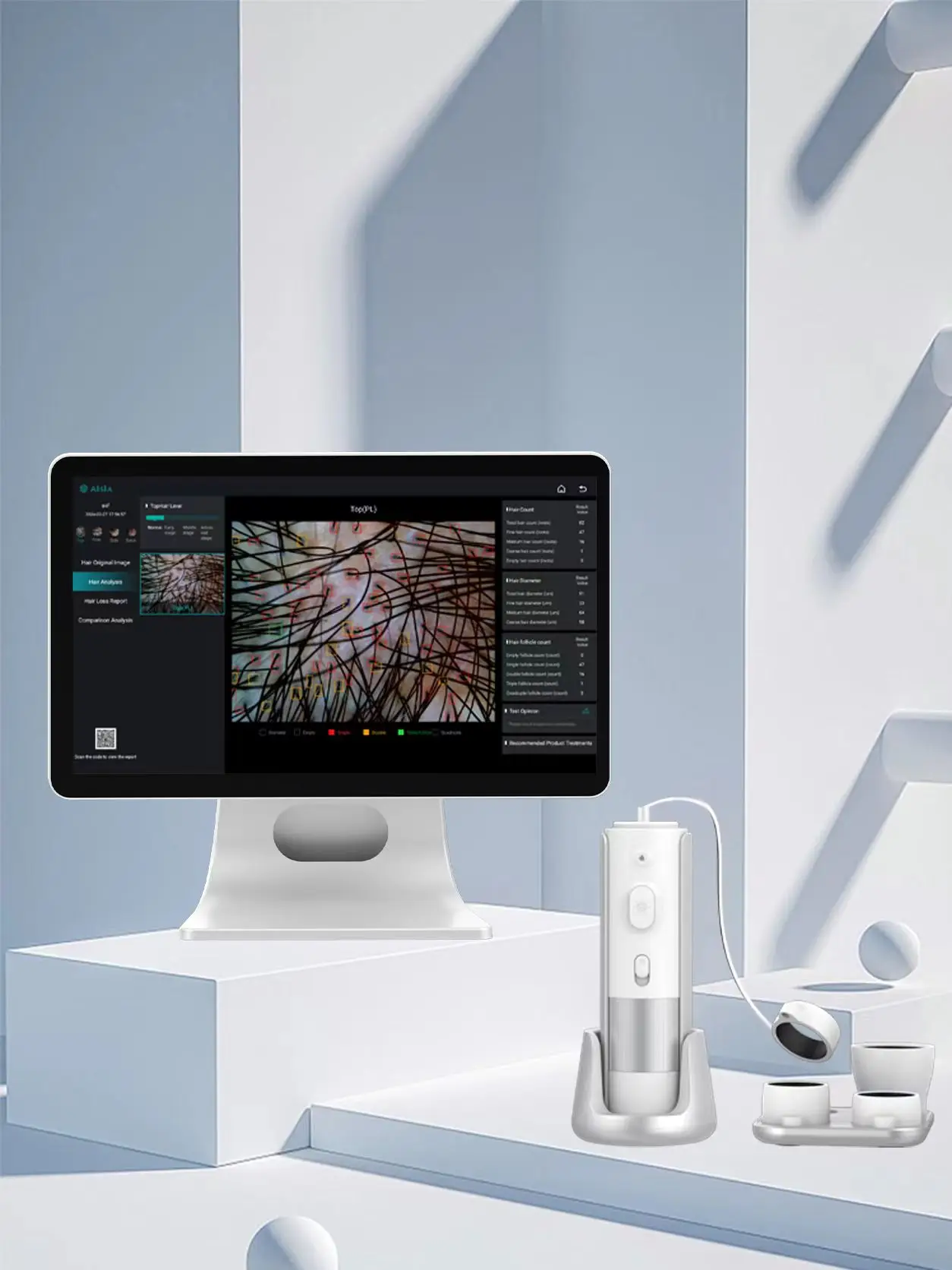 Portable Scalp Analyze Ai Scalp Analysis Machinehair Hair and Scalp ...