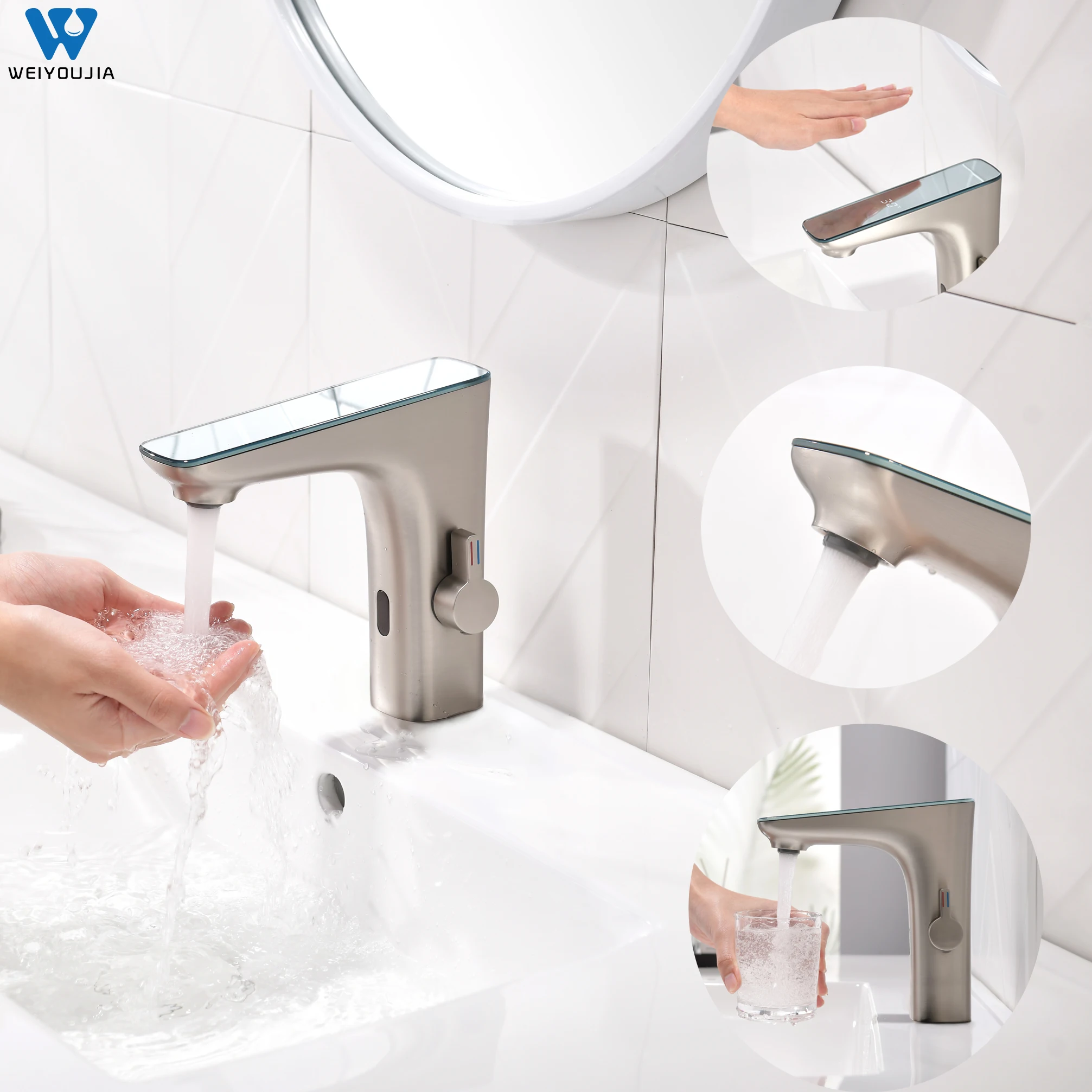 Touchless Automatic Bathroom Wash Basin Mixer Faucet Water Tap Sensor ...