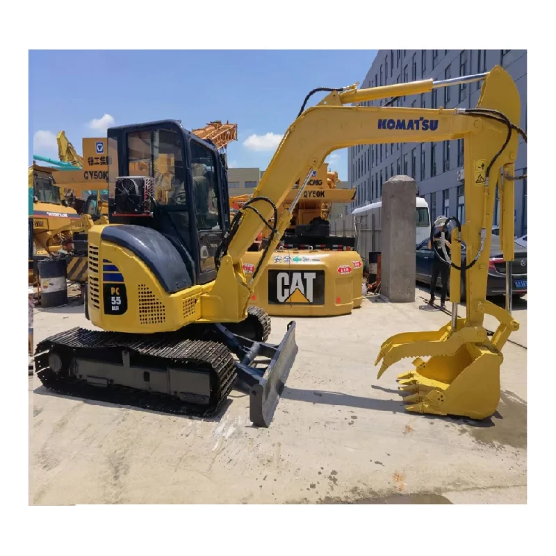 Japan Original 5.5ton Mini Farm Excavator Used Komatsu Pc55mr-3 Pc55mr-5 Crawler Excavator - Buy ...