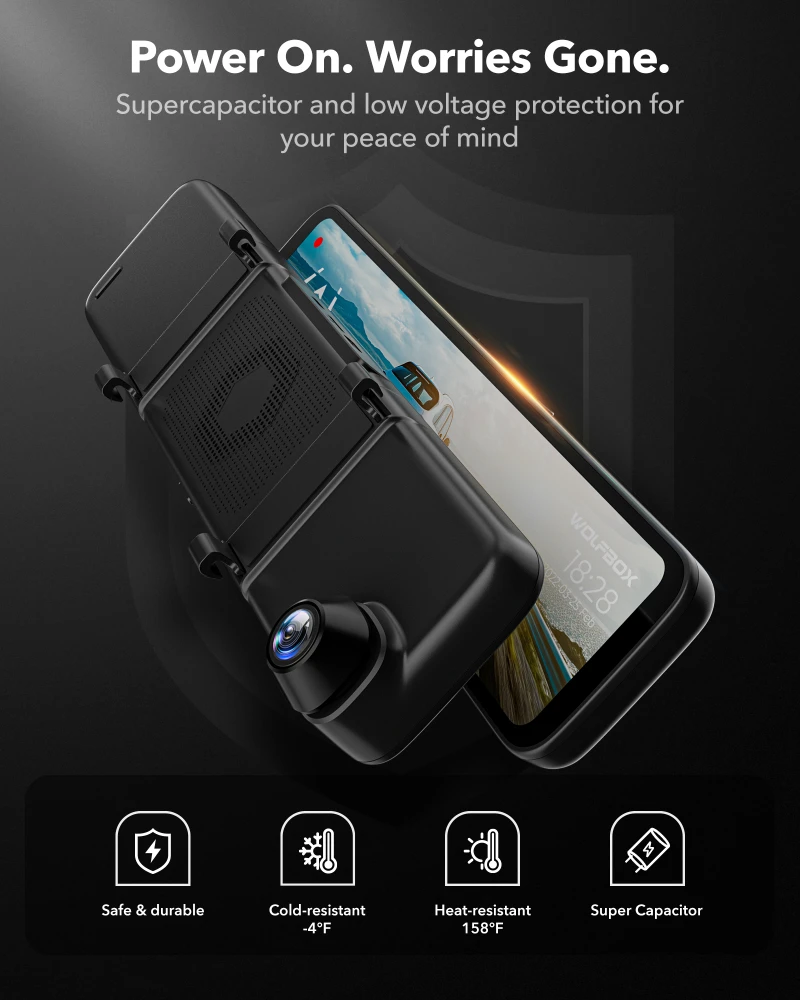 Wolfbox G890 Front And Rear 4k 3 Channel Full Hd Car Black Box Dash Cam ...