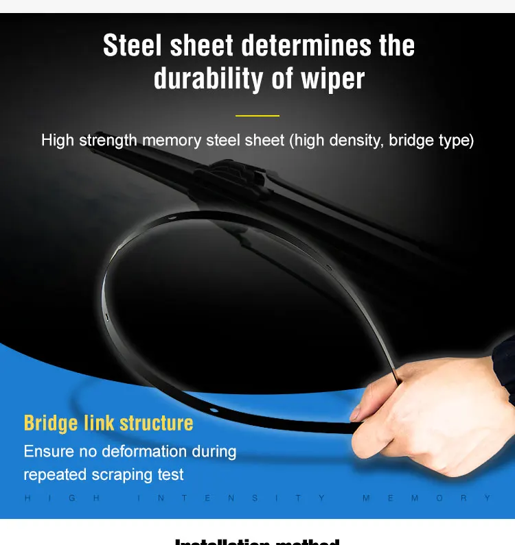 Universal Windshield Normal Rubber Wiper 14"-30" Universal Frameless ...