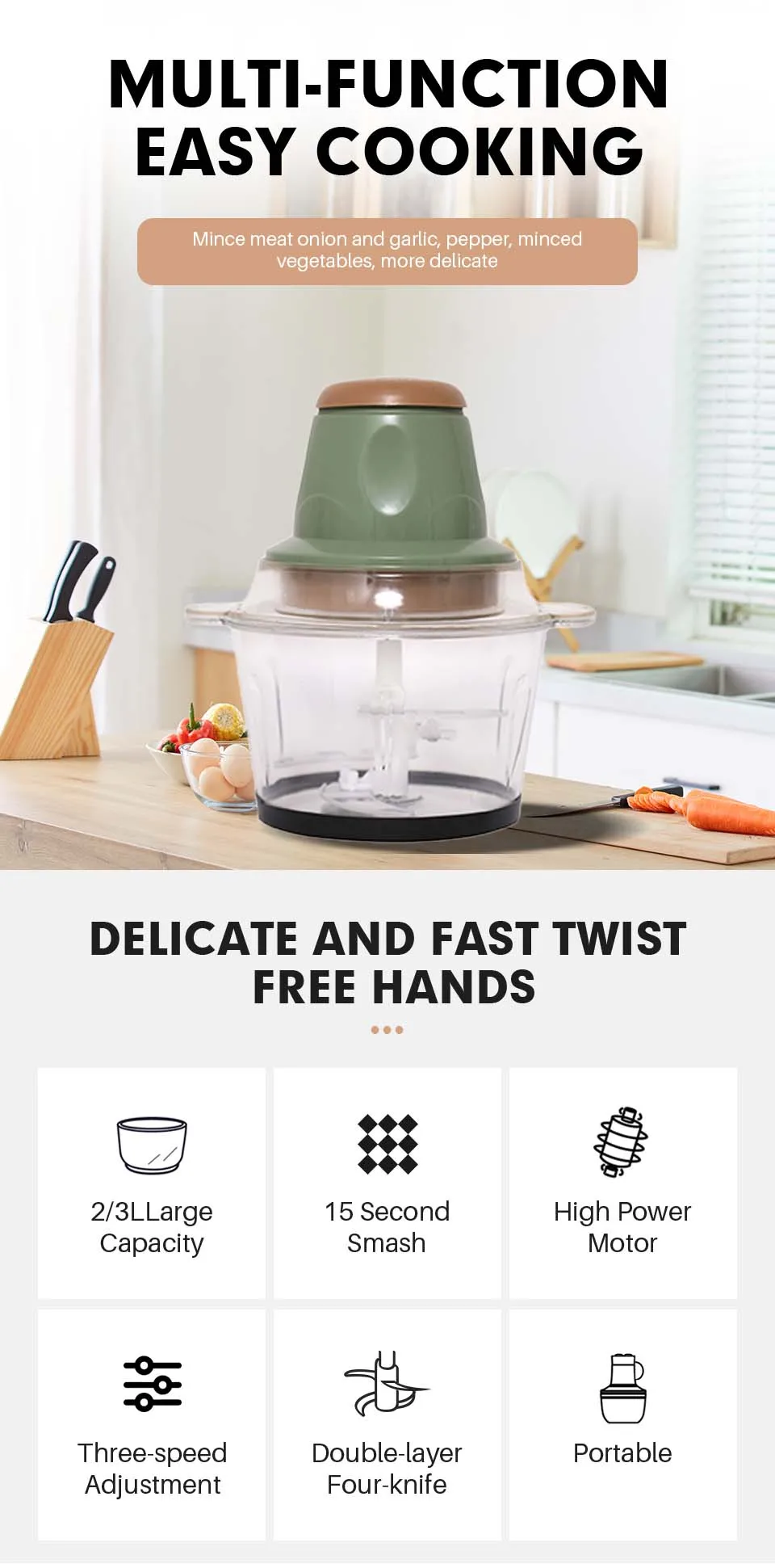 Whole Sale Food Chopper Electronic Kitchen Gadgets Food Chopperr Food ...