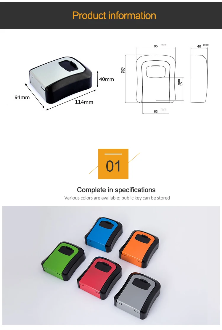 Morgie Smart Key Lock Safes Box Storage Wall Mounted 4 Digit ...