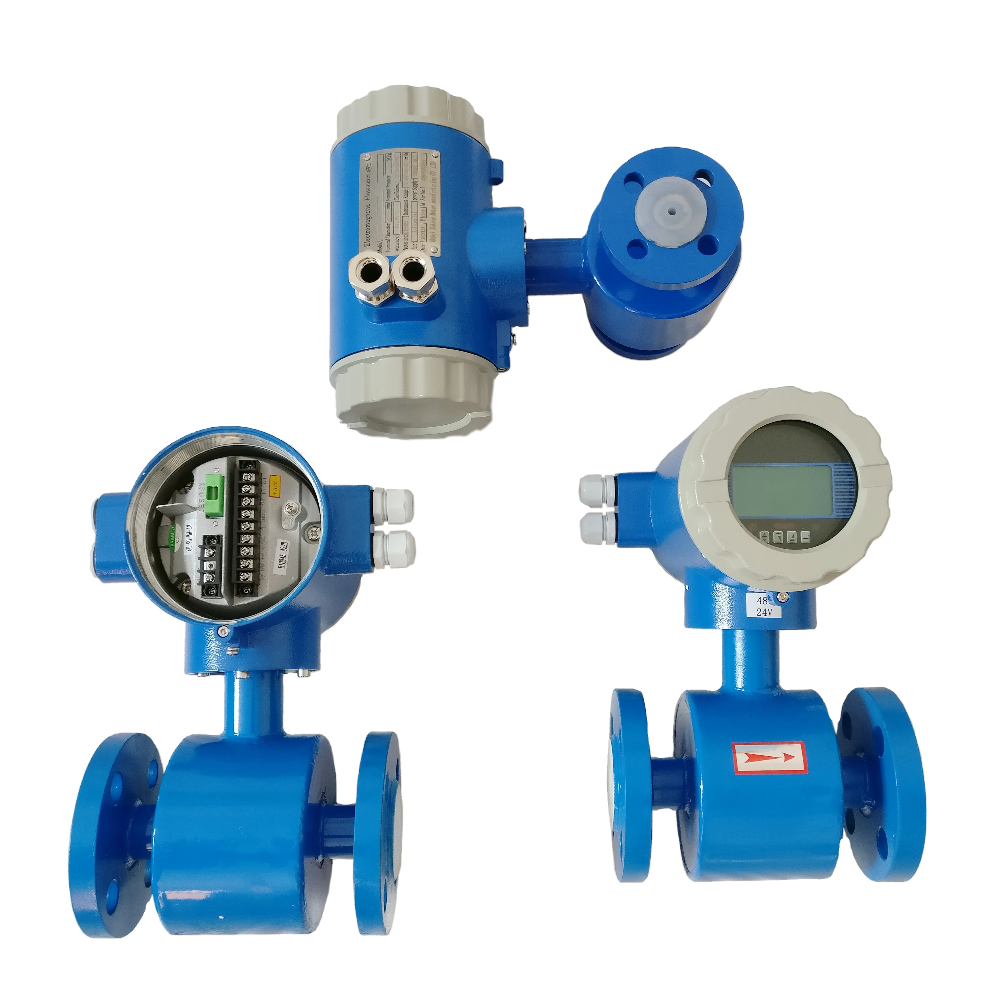 Ptfe Liquid Water Rs485 Electromagnetic Flow Meter Sensor Digital ...