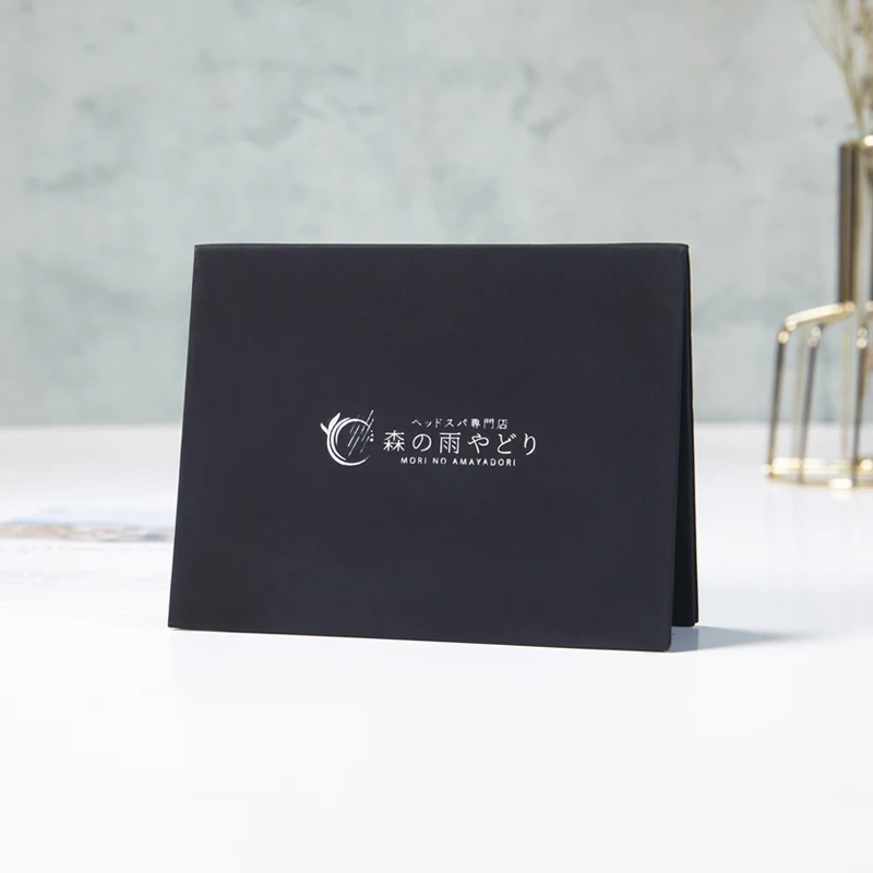 Texture Black Card Paper Custom VIP Gift Card Packaging Box Magetic ...