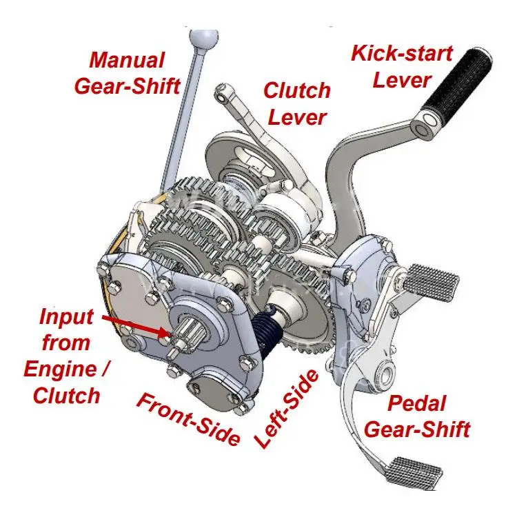 Motorcycle Gearbox K-750 MB750 Engine Gearbox 750cc