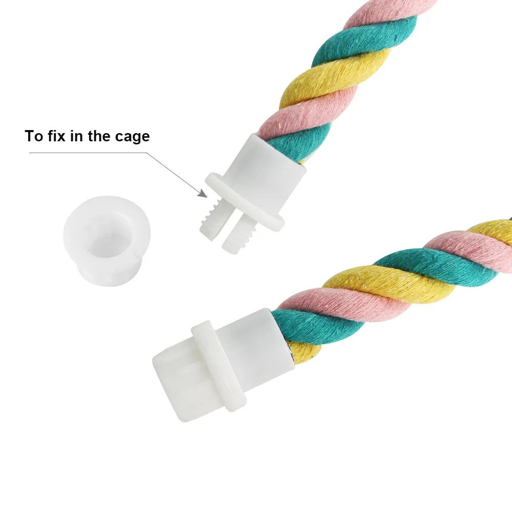 Hang Cage Cotton Rope Bird Rope Perches Parrot Toys Rope Bungee Bird ...