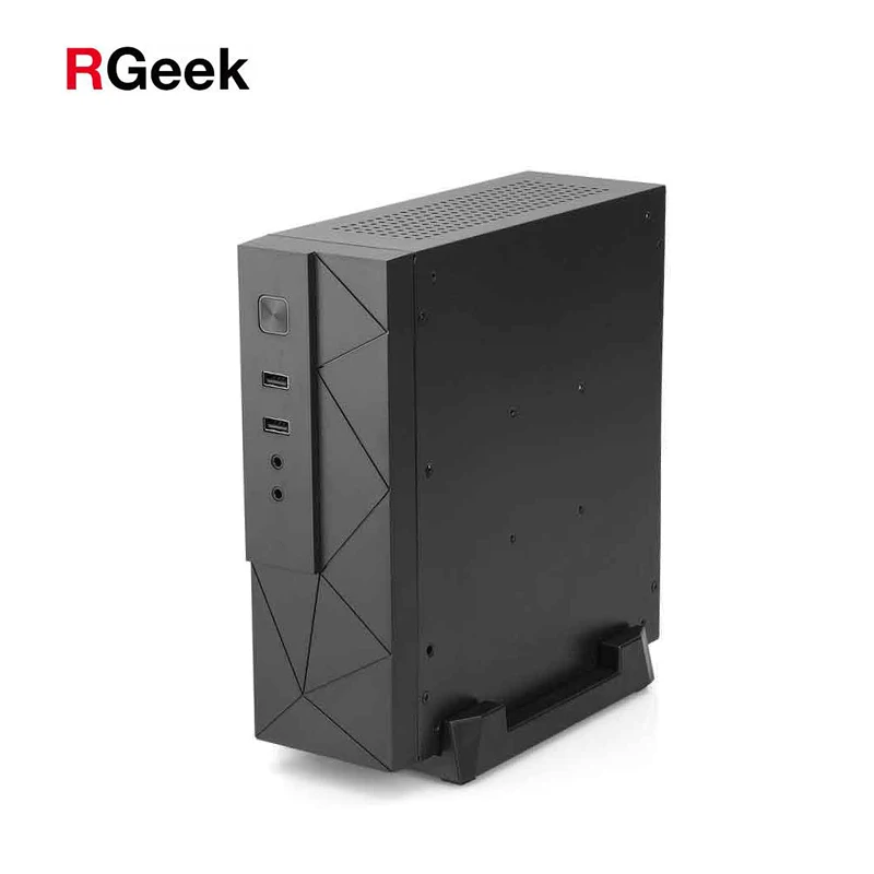 RGeek Cheap SPCC Mini ITX Case Computer PC Case Desktop Chassis Audio ...