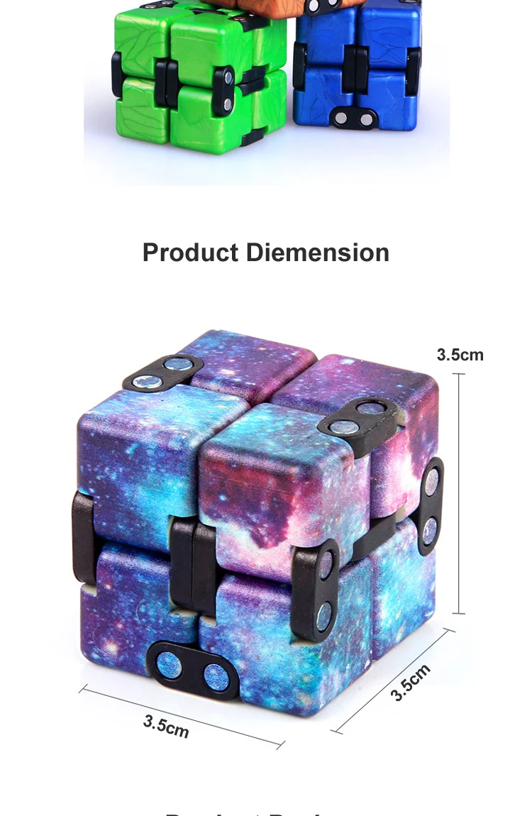Puzzle Fidget Cube - Folding Infinity Cube for Stress Relief