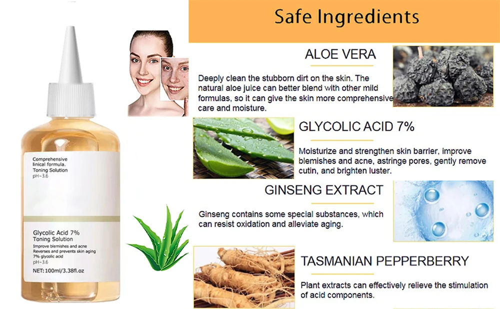 Glycolic Sour 7% Toning Resurfacing Solution for Blemishes