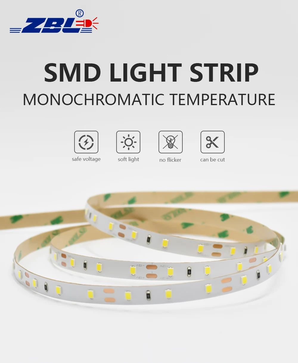 ZBL 60leds/m SMD 2835 Strip Light - 2700K - 50000hrs Lifespan