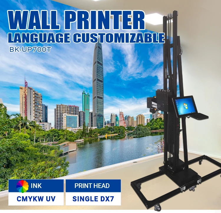 Vertical 3D Inkjet Wall Printing Machine High Precision Wall Printer ...
