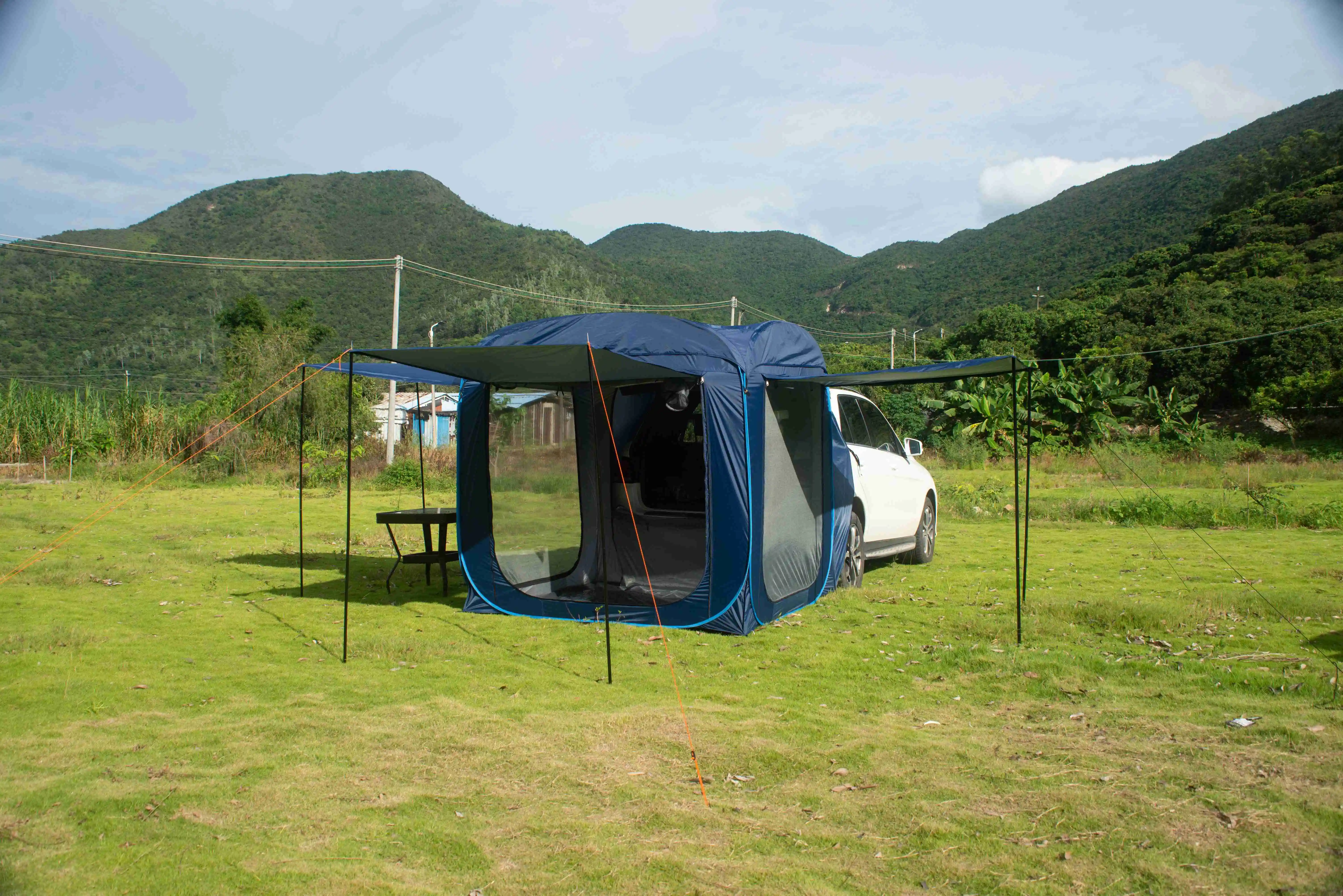 210d Oxford Waterproof Durable Outdoor Awning Shade Car Rear Tent Trunk ...