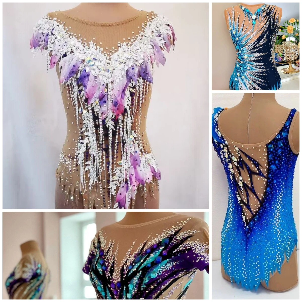 New Design Rhythmic Wearing Gymnastics Competition Leotards Clothes ...