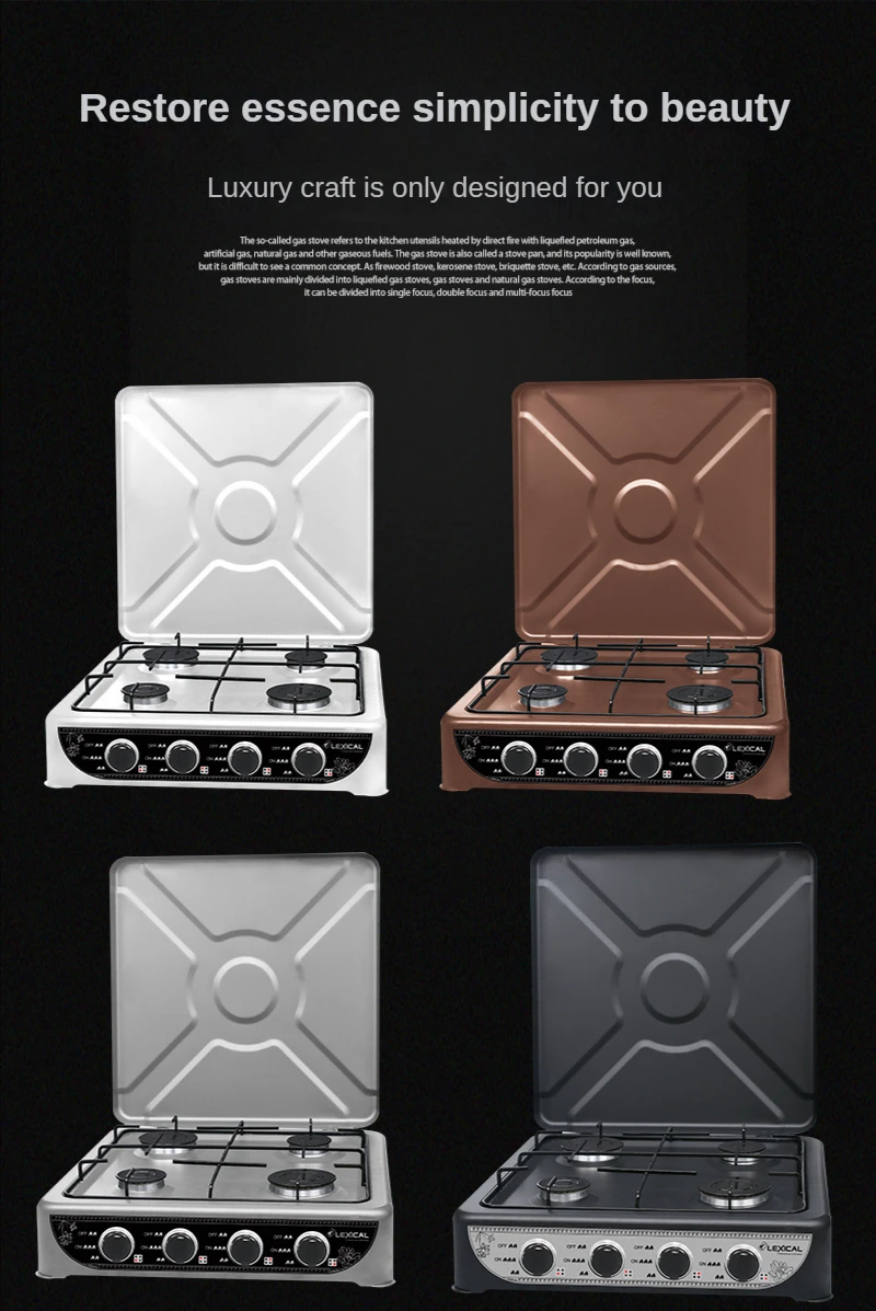 European Standard 4 Burners Gas Stove for Outdoor Cooking