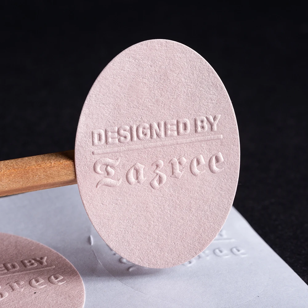 Customized logo Embossed Sticker Labels Texture Concave-convex Various ...