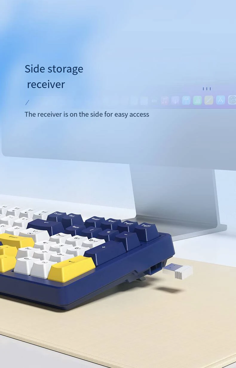 J90 Mechanical Keyboard - 98 Keys with RGB Backlight