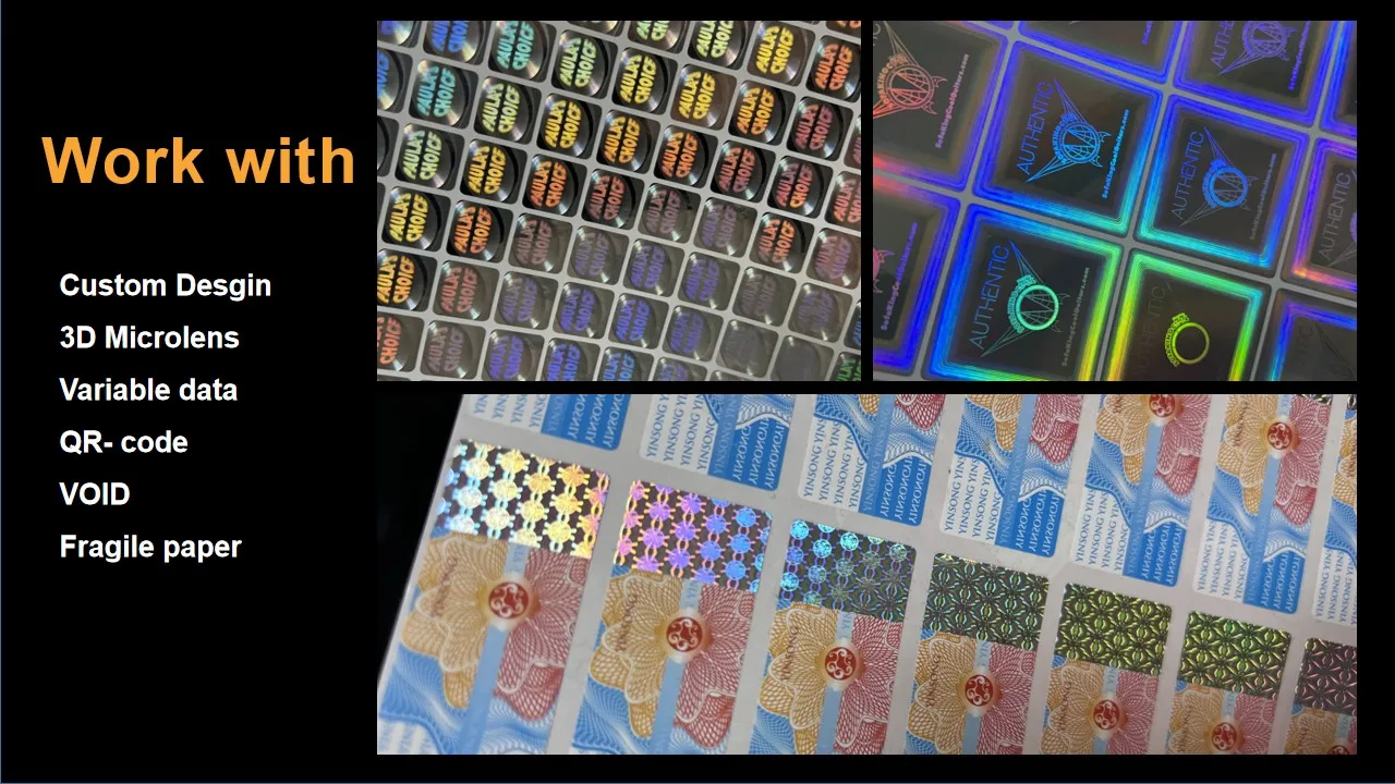 Stickers Custom 3D Logo Transparent Holographic Foil Sticker High ...