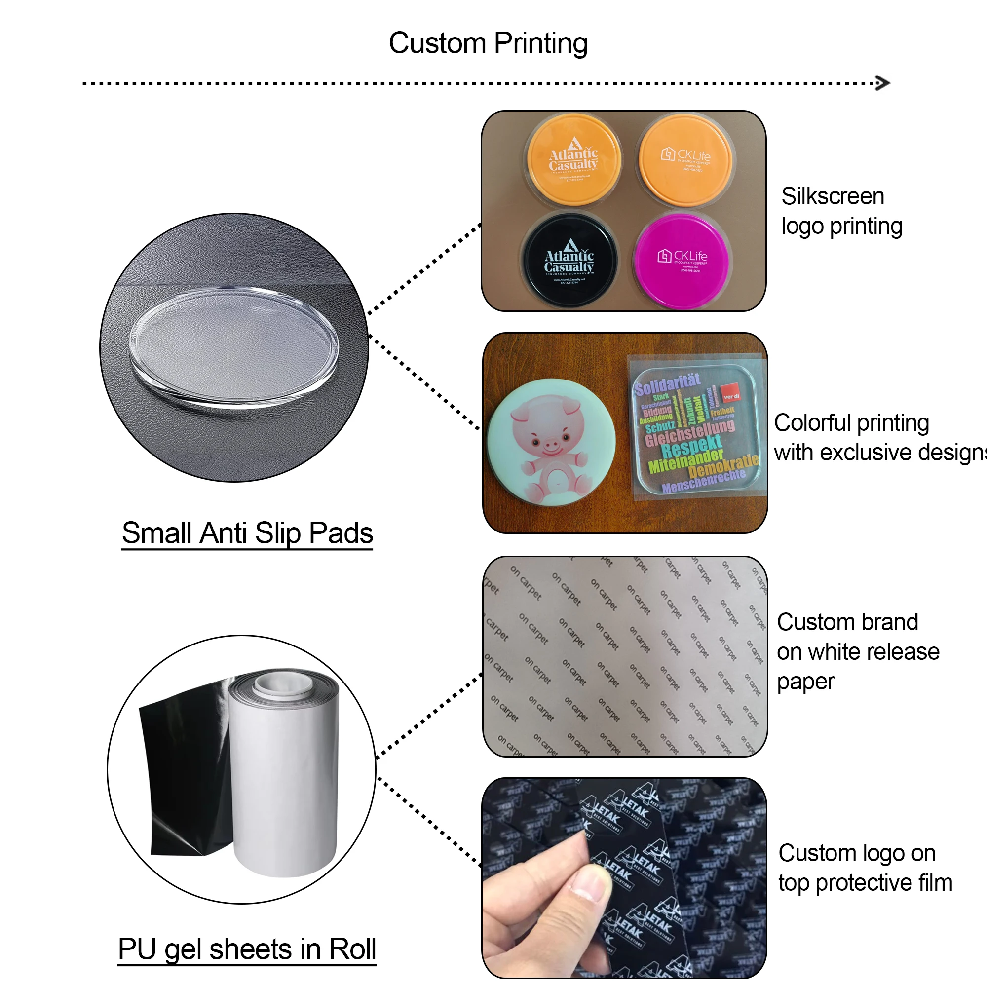 Blue PU Gel Grip Sheets - Reusable, High Sticky Tape