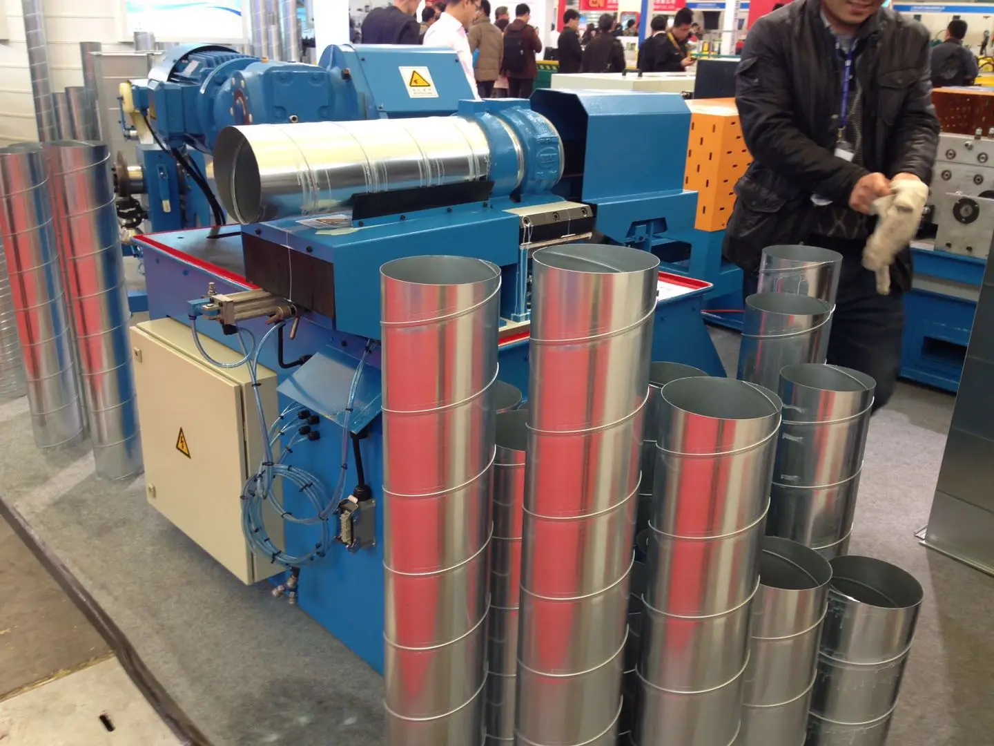 Sbtf-1602b Stainless Steel Round Spiral Air Hvac Duct Maker Machine ...