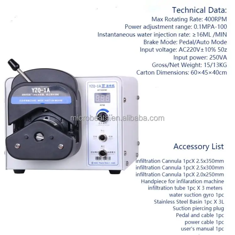 Liquid Infiltration Liposuction Machine Power Assisted Liposuction ...