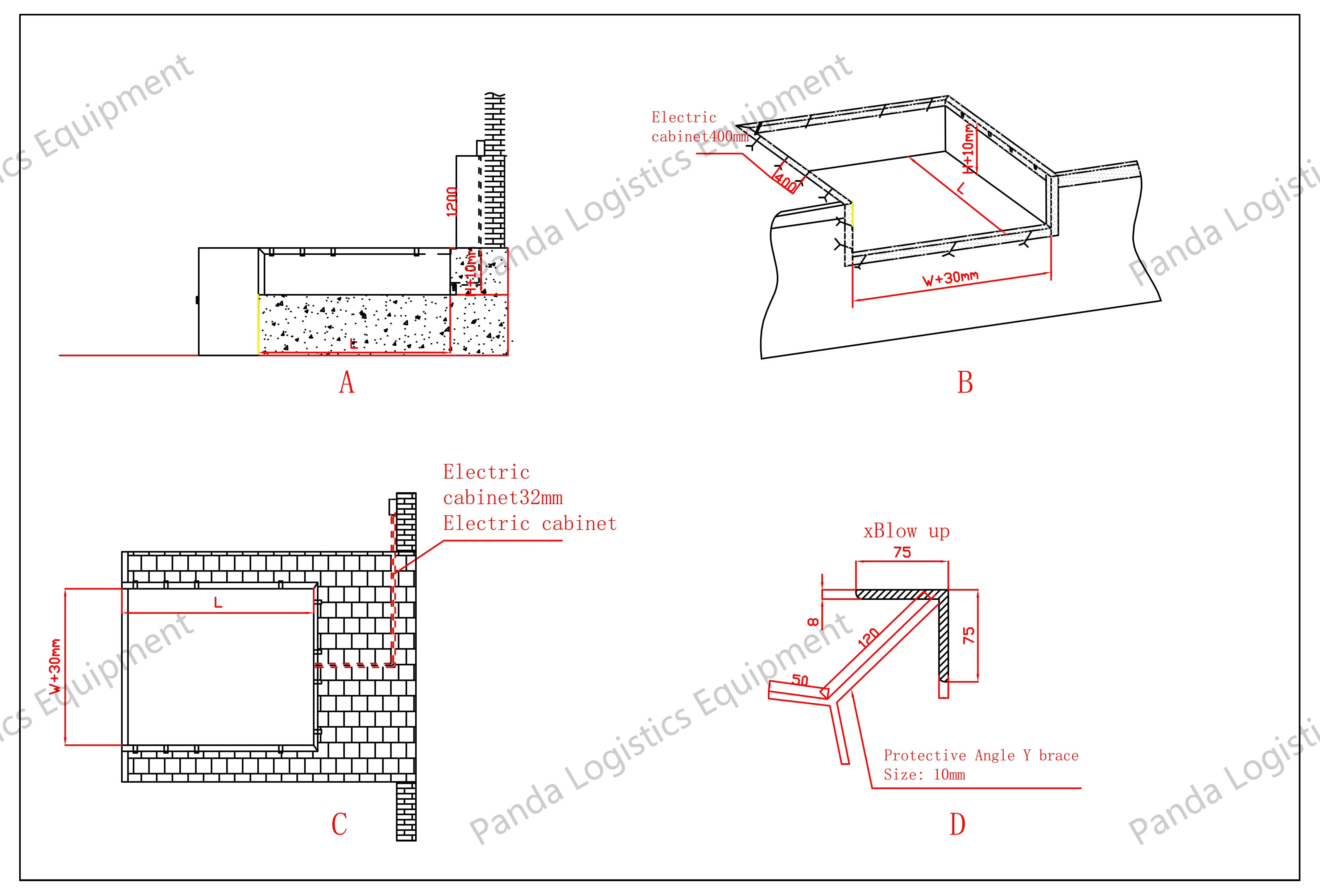 10 Ton Adjustable Mechanical Dock Leveler Hydraulic Loading Unloading ...