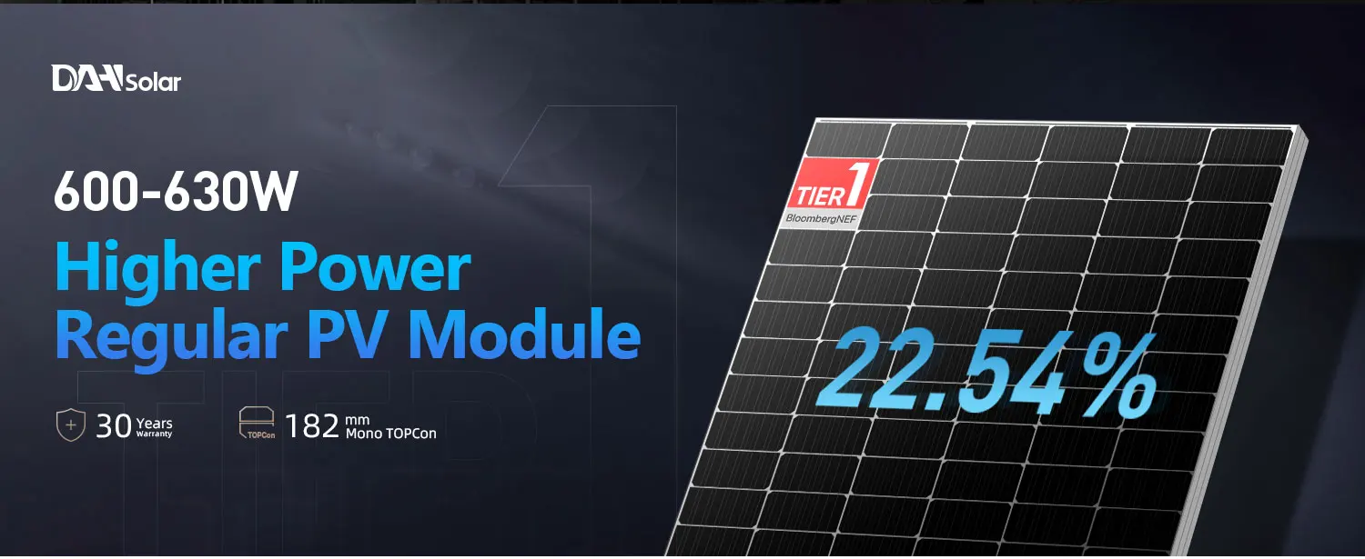 Dah Solar Panels Europe Warehouse N Type 600w 610w 620w 630w Mono ...