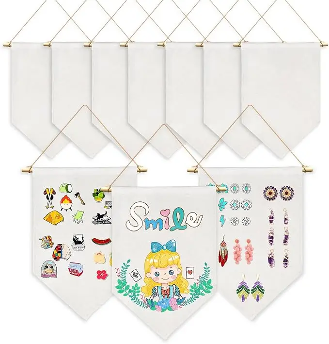 Custom Linen Advertising Display Banners With Rod Sublimation Blank ...