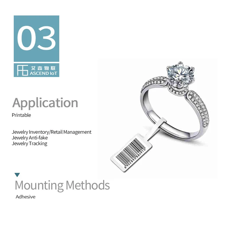 Printable Rfid Jewelry Labels Epc Global Gen 2 Uhf Rfid Jewellery Tags ...