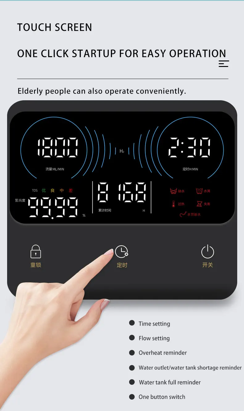 Nano Bubbles Molecular Hydrogen Bath Spa Generator H2 Rich Water