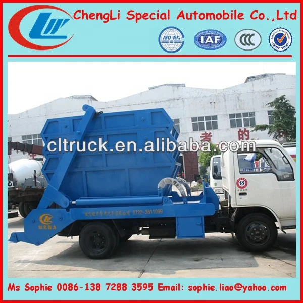 Dongfeng Mini Swing Arm Garbage Truck Dust Cart,Self Loading Container ...