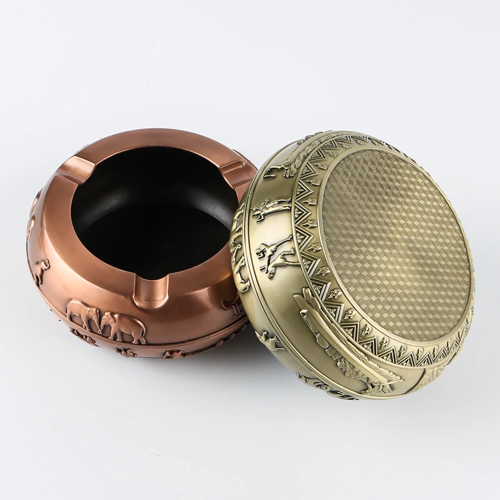 Custom Logo Creative Portable Luxury Vintage Souvenir Ash Tray Set ...