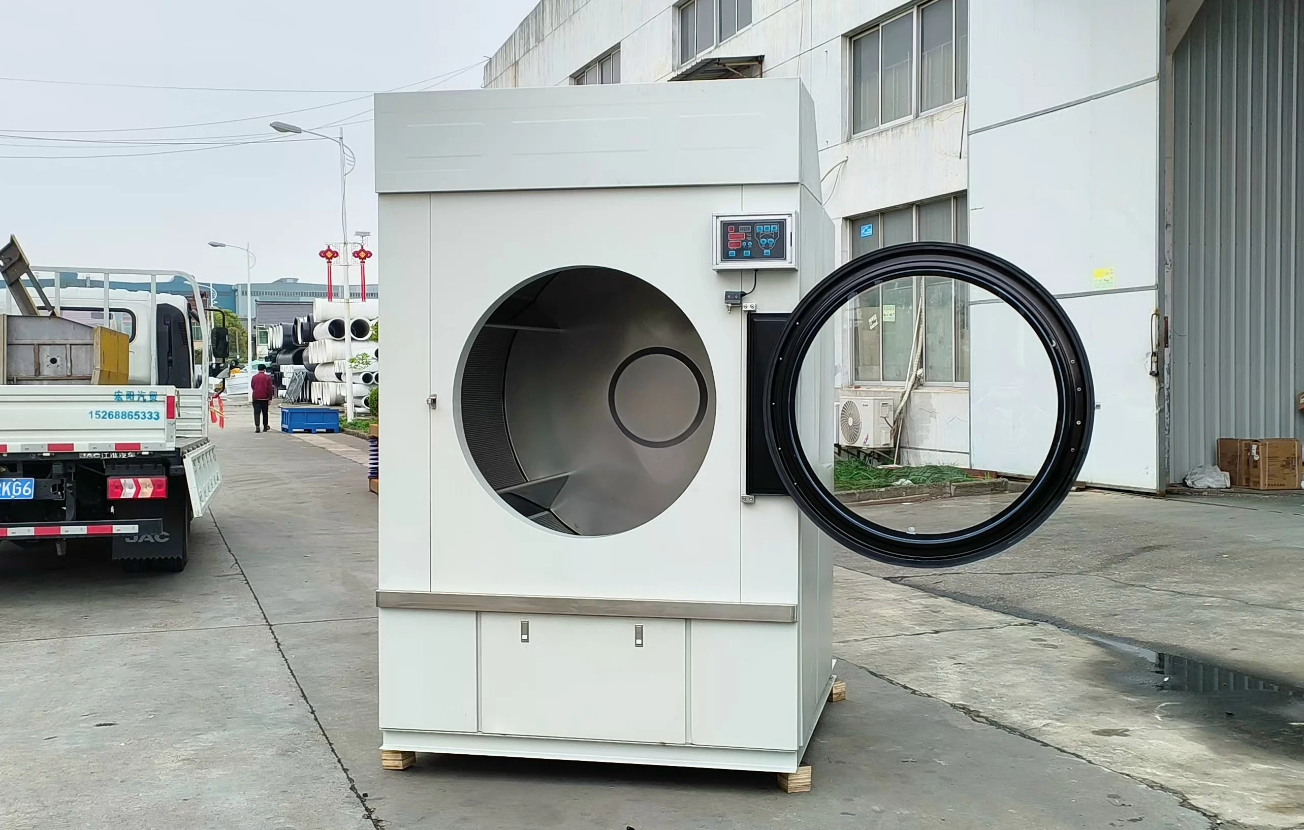 Full Stainless Steel Automatic 20kg Tumble Dryer Machine For Clothes ...