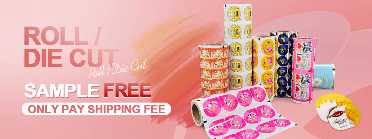 Laminated Paper Plastic Cup Sealing Film Roll Printed Sample Cosmetic ...