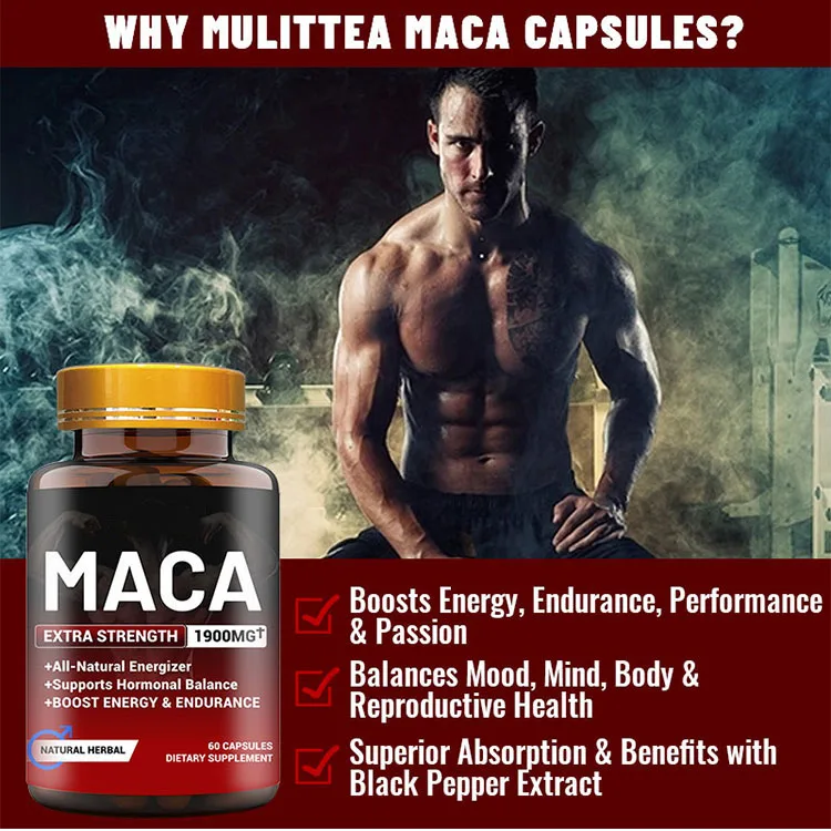 Best Maca Plus Root Capsules Strongman Strength Supplement Tribulus Men ...