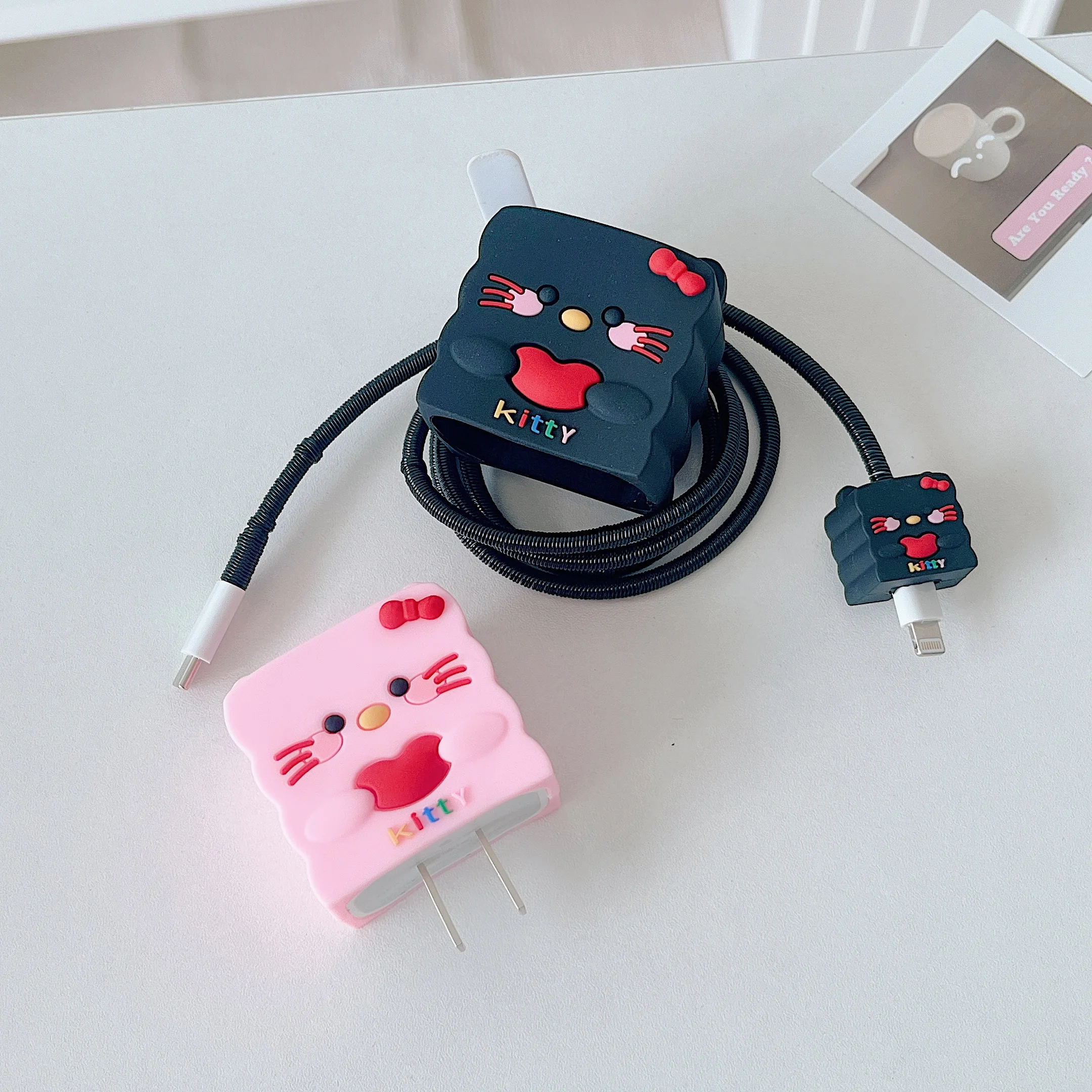 4 In 1 Cute Cartoon Charger Case Brand New Cable Protector For Apple 18 ...