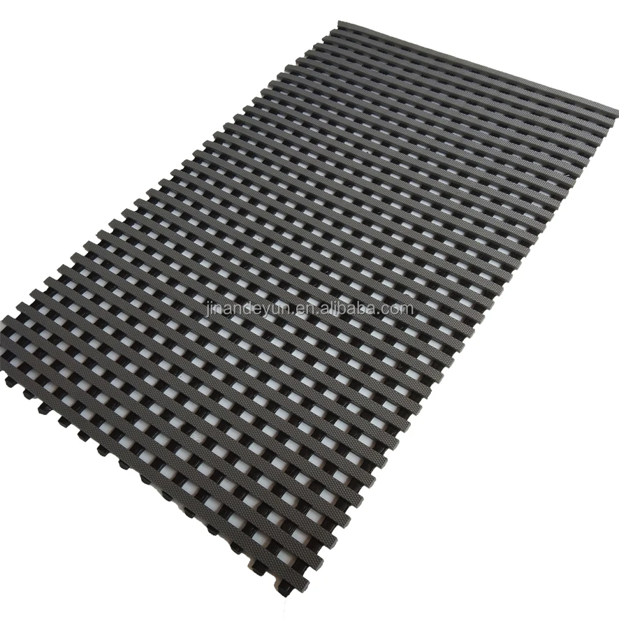 10mm Thick Non-Slip Pool Floor Mat - 10m Roll Hollow Rubber Mat for Wet ...