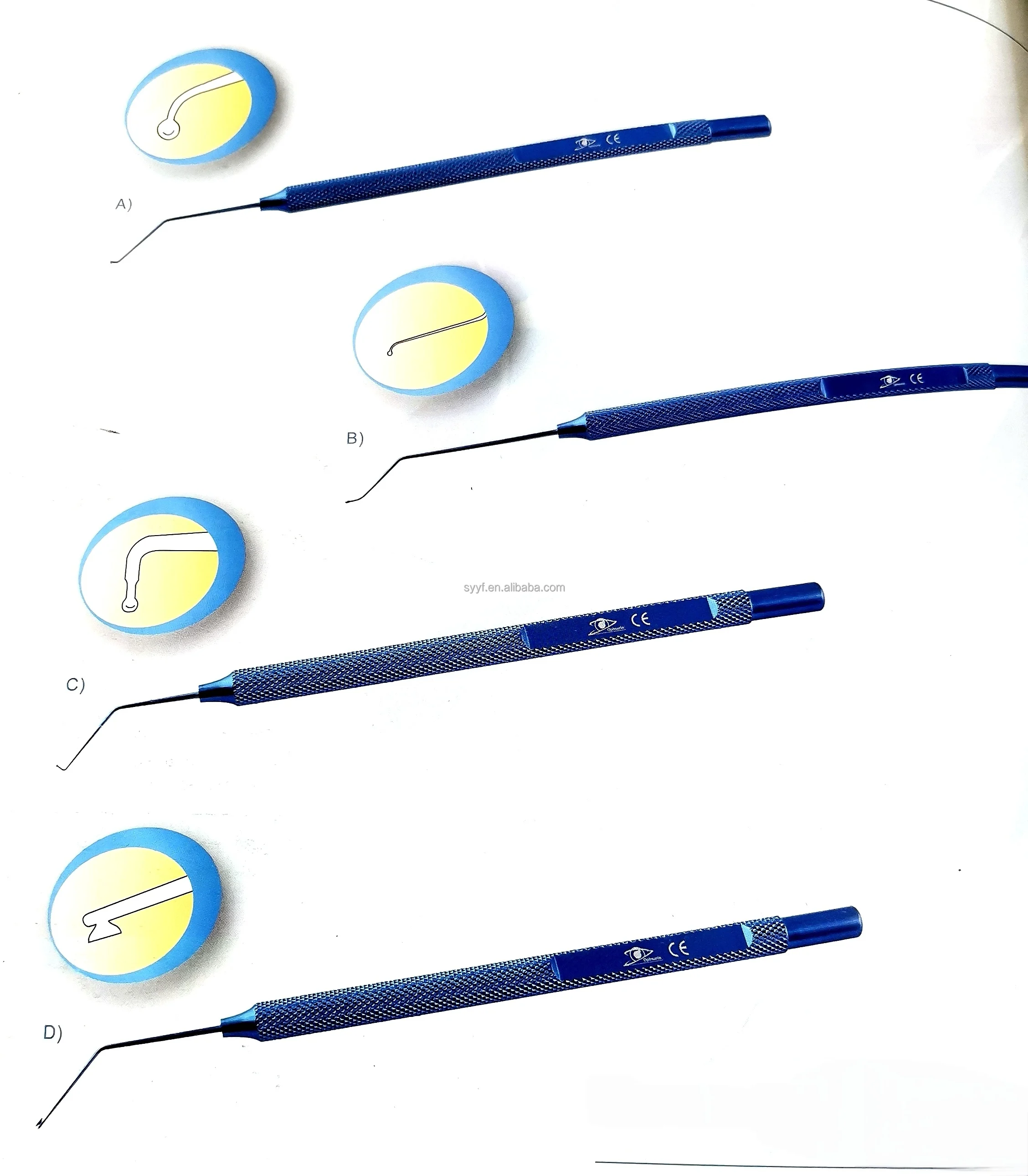 Medical Probes Hooks Phaco Chopper and Manipulator Ophthalmic Surgical ...