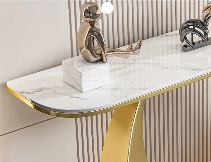 Nordic Entrance Mdf Marble Corridor Console Table Golden Living Room ...