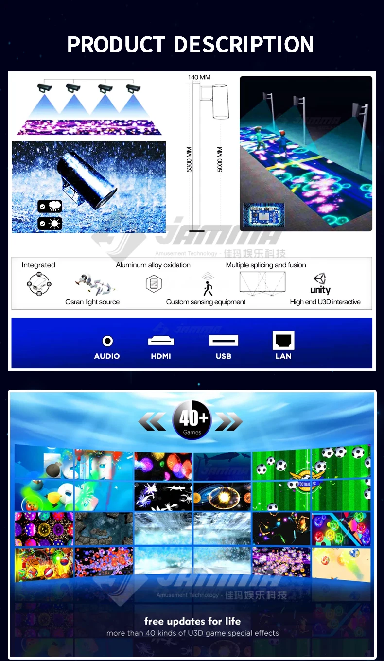 All-in-one Outdoor Interactive Projection Equipment by JAMMA