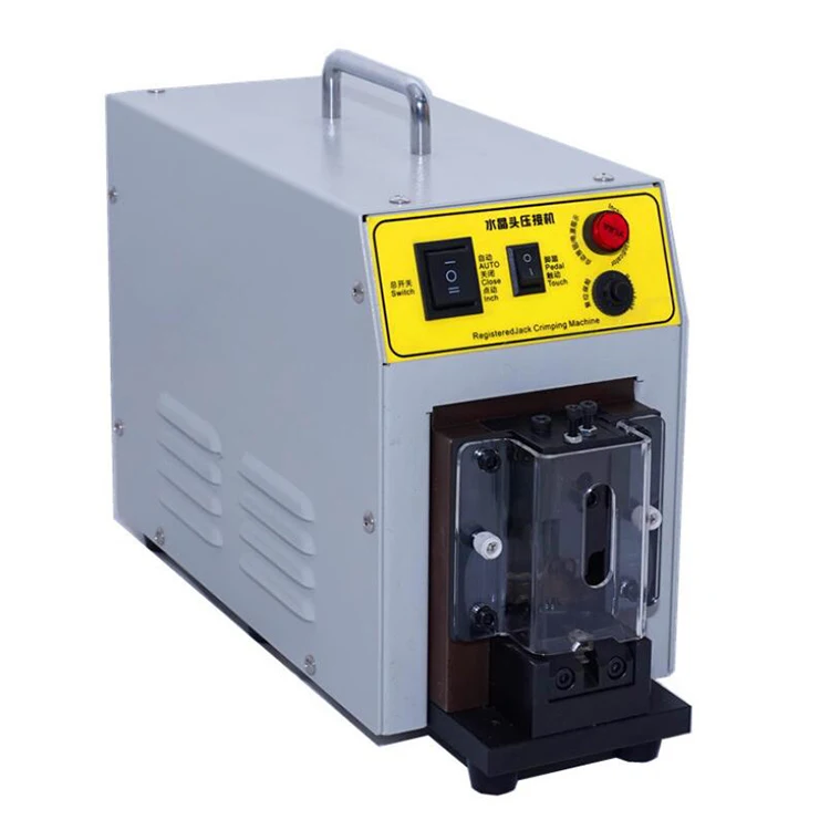 Semi-auto Patch Cord RJ45 Crimping Machine - Network Cable Making