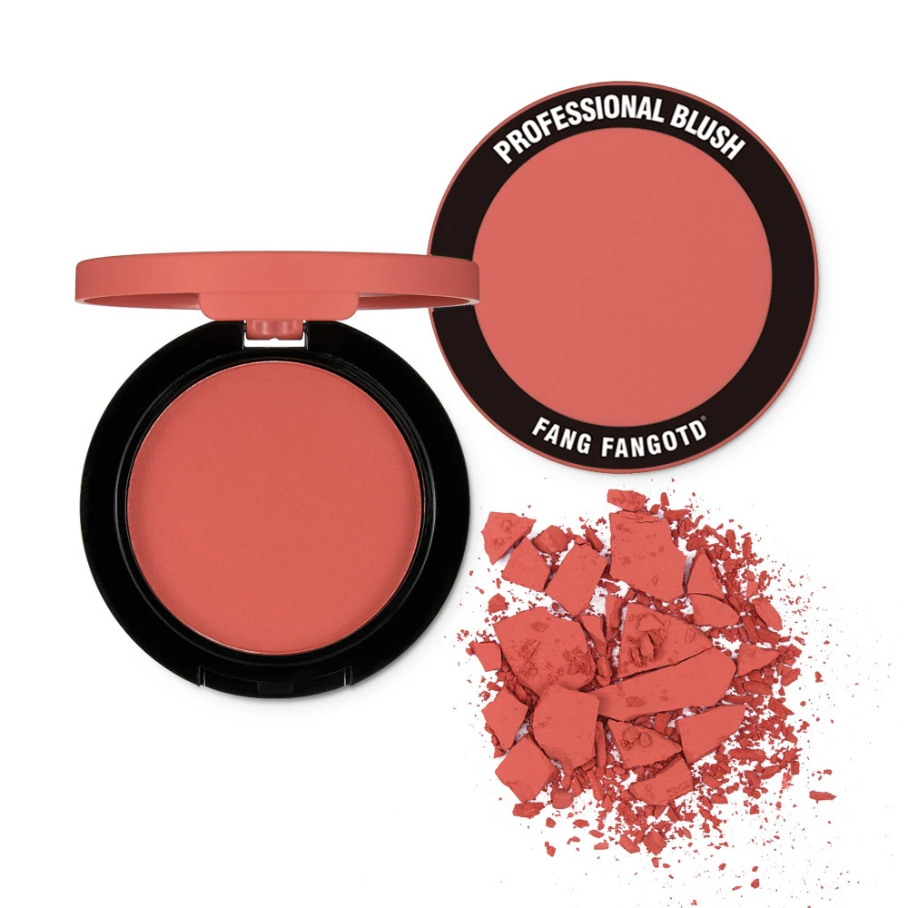 Makeup Pressed Powder Blush Vegan Matte Mono Coral Color Pigment Cheek ...