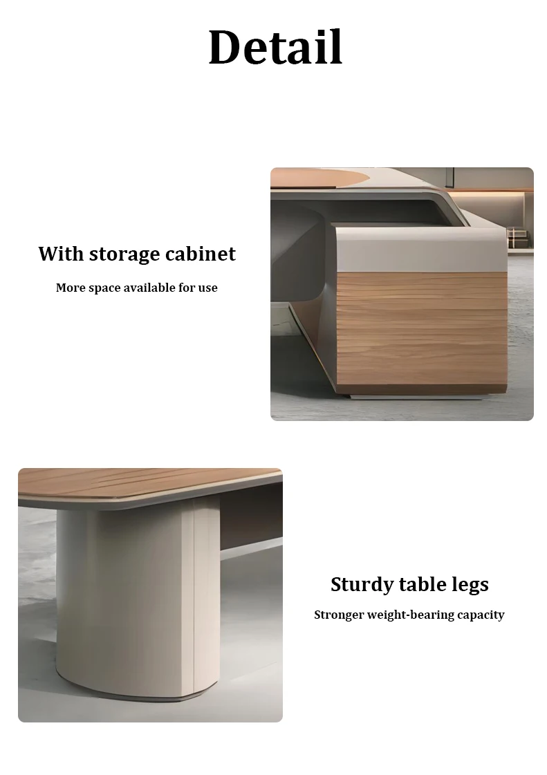 Luxury Wooden Scandinavian Mdf L-shape Tables Ceo Boss Executive Greyt ...