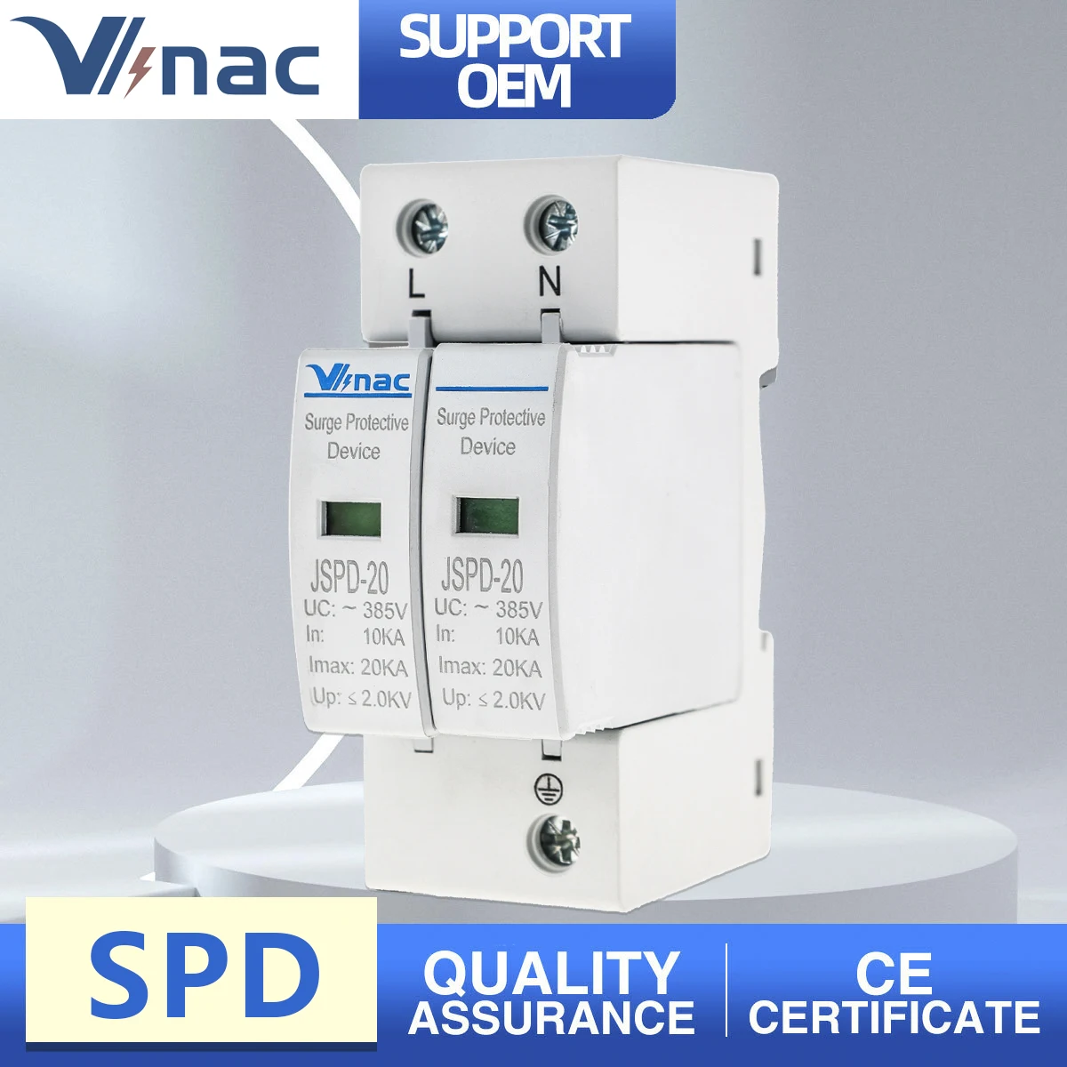 4p Spd Surge Current Circuit Protector 20ka 40ka 30ka 60ka 220v 380v Ac ...