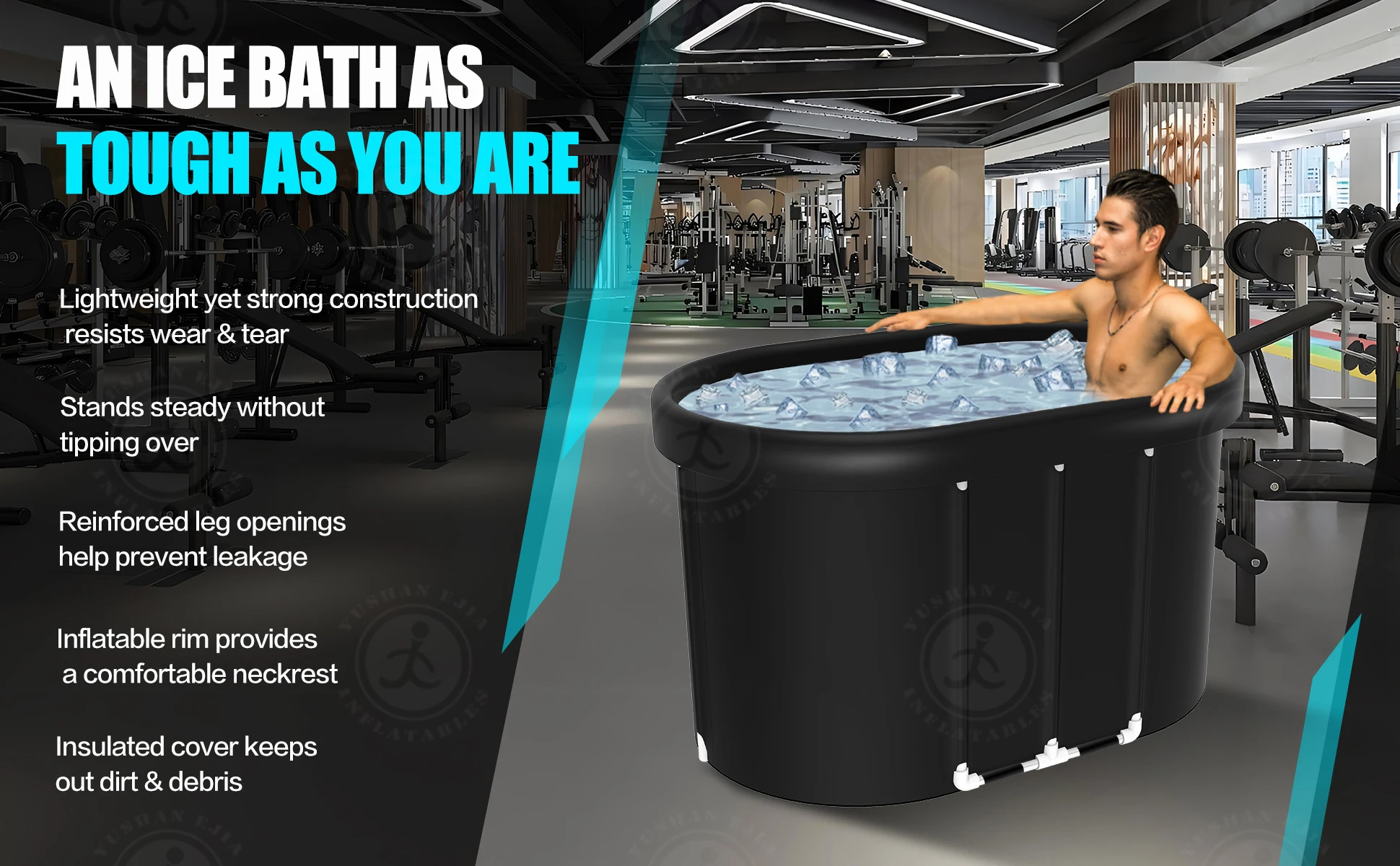 Inflatable Ice Bath Tub For Recovery Therapy Cold Plunge Portable ...