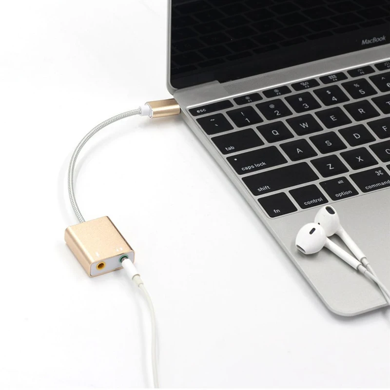 USB Type C 7.1 Channel Sound Card - External Audio Adapter