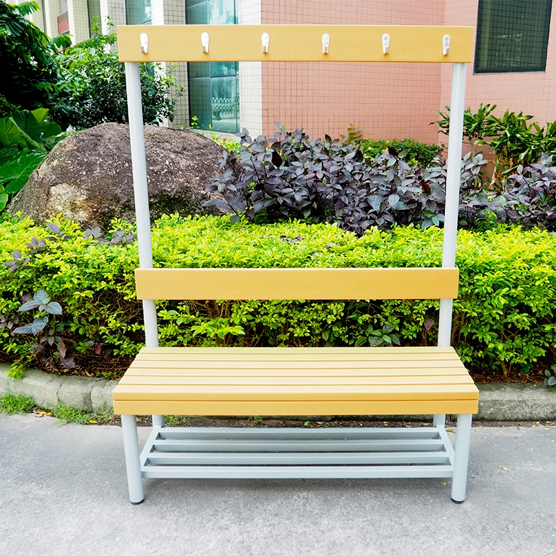 Galvanized Steel Frame Sit-up Bench for Gym Changing Rooms