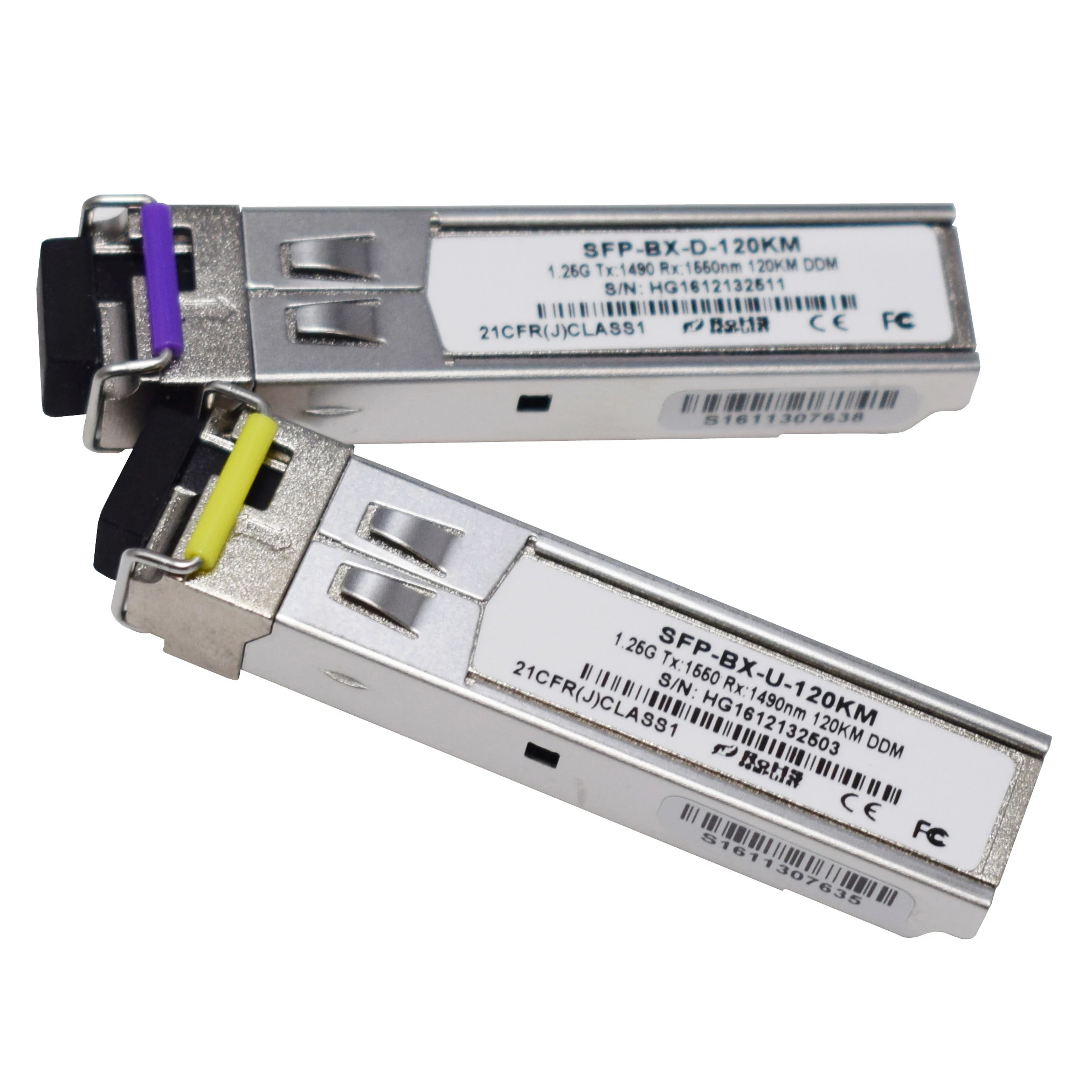 Brand Compatible 1.25G 120km SFP 1490/1550NM WDM Fiber Optic ...